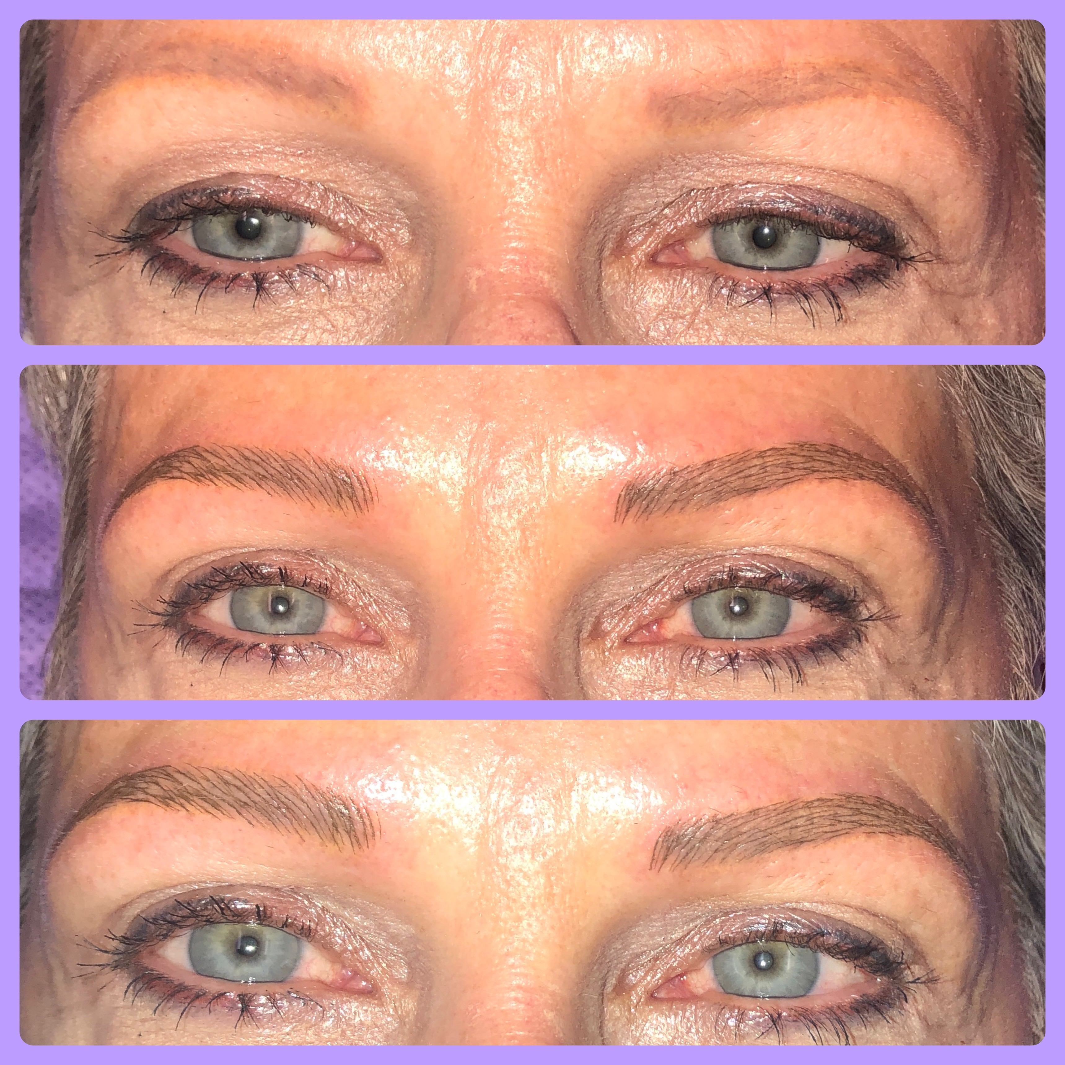 Brow Micro-Blading over old oddly faded brow tattoo’s – Enduring Esthetics